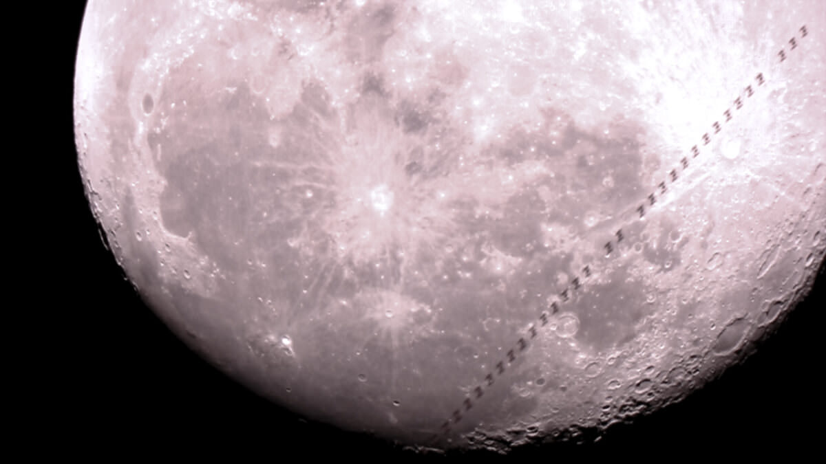ISS in front of the moon - STScI